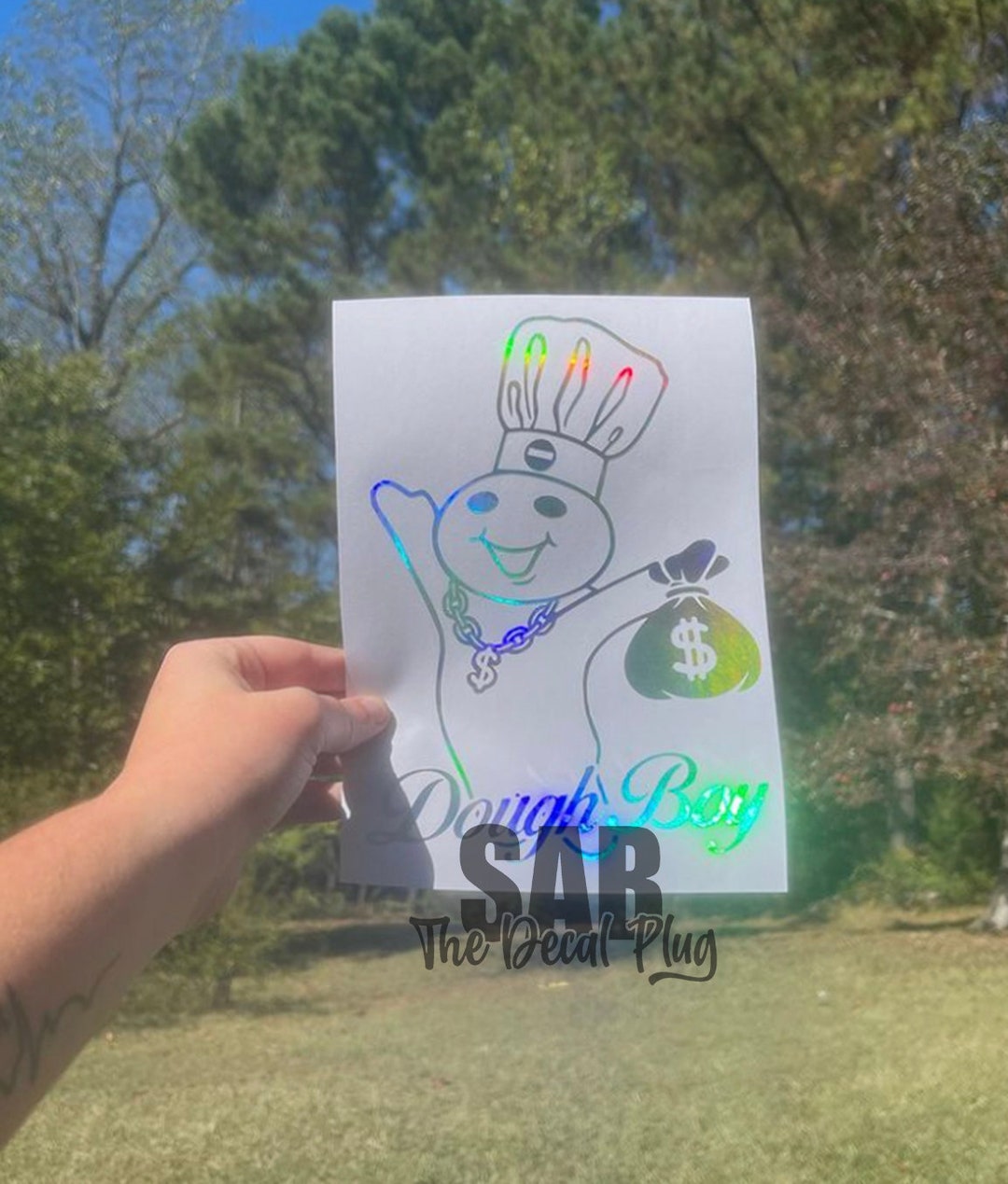 Dough Boy With Money Bag Decal - Etsy