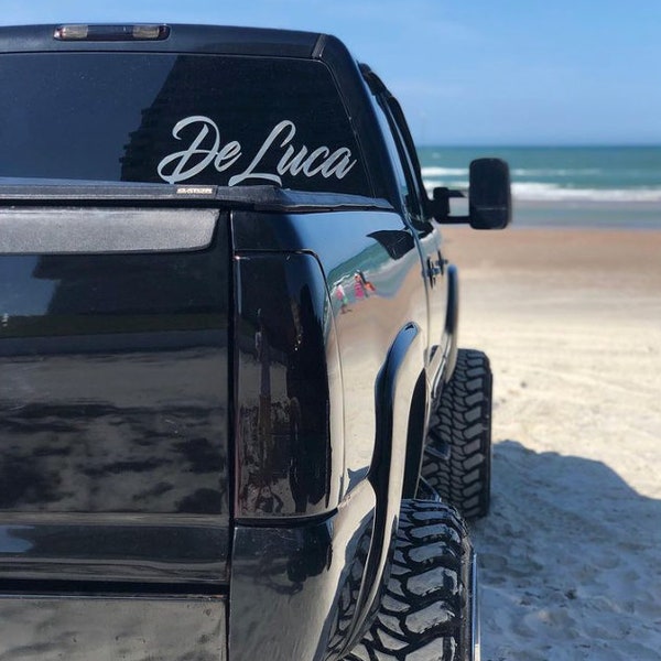 Last Name Decal - Etsy