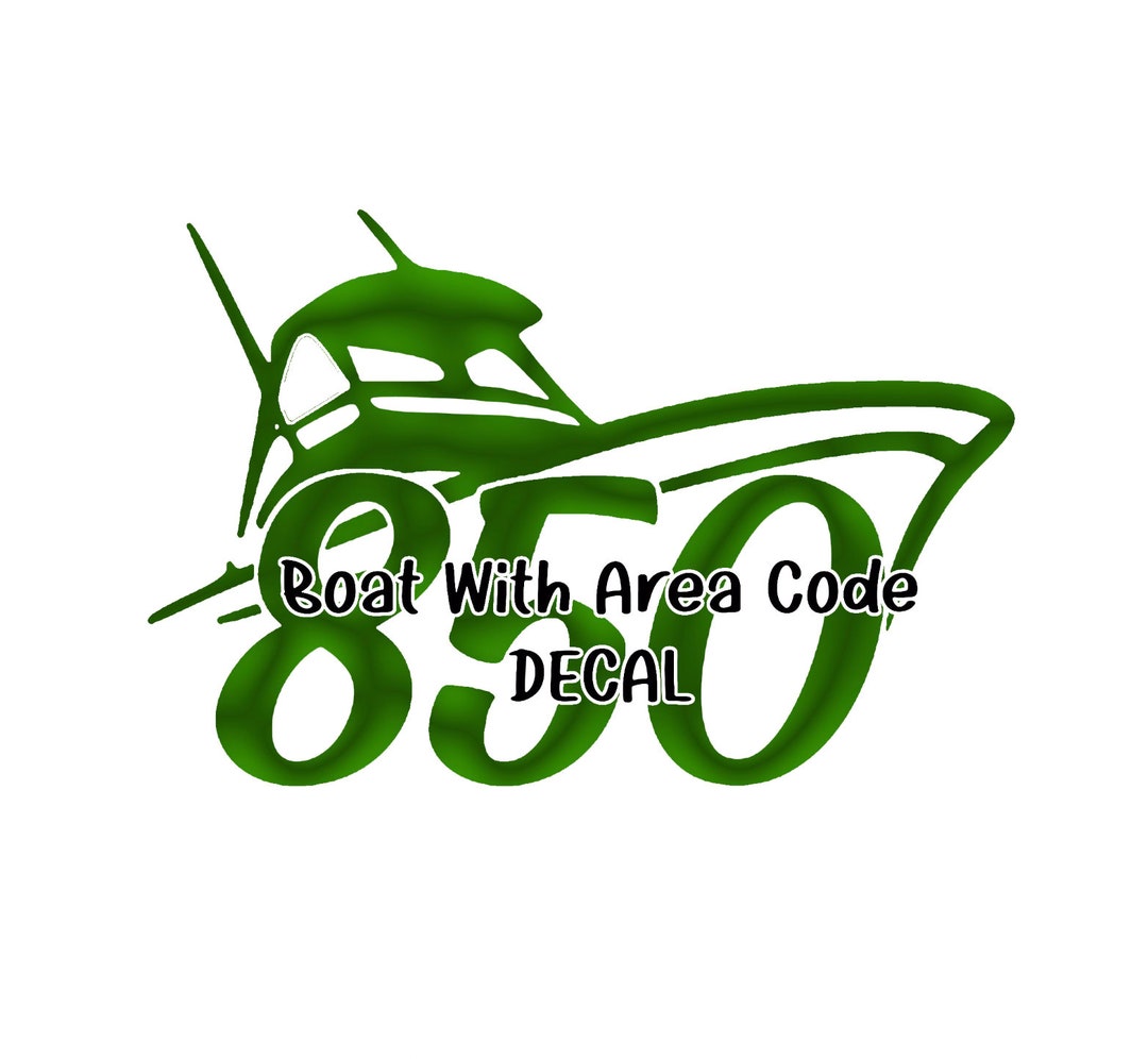 Boat With Area Code Decal Vinyl Decal Truck Decal Lifted Truck Decal - Etsy