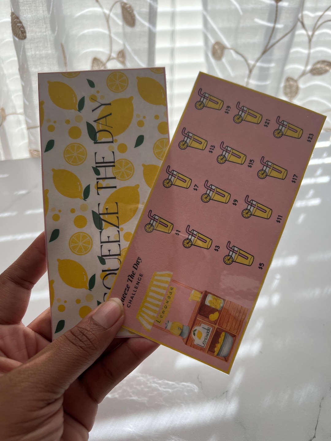 Lemon Squeeze Savings Challenge| Lemon Challenge - Etsy