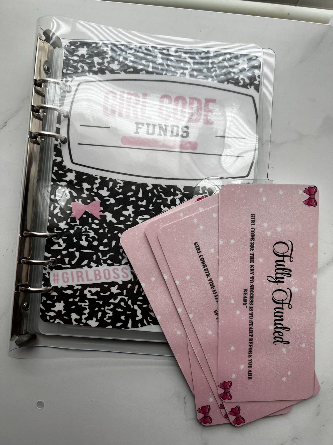Girl Code Savings Challenge; Girly Savings Challenge Binder; Pink ...