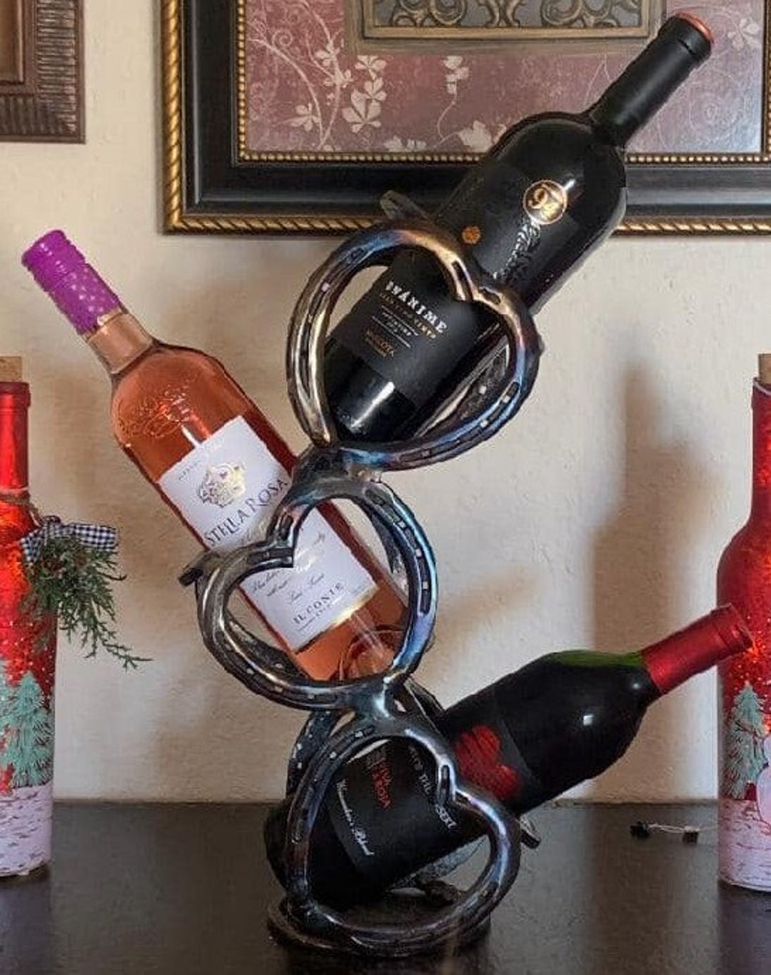 Horseshoe Wine Rack - Etsy