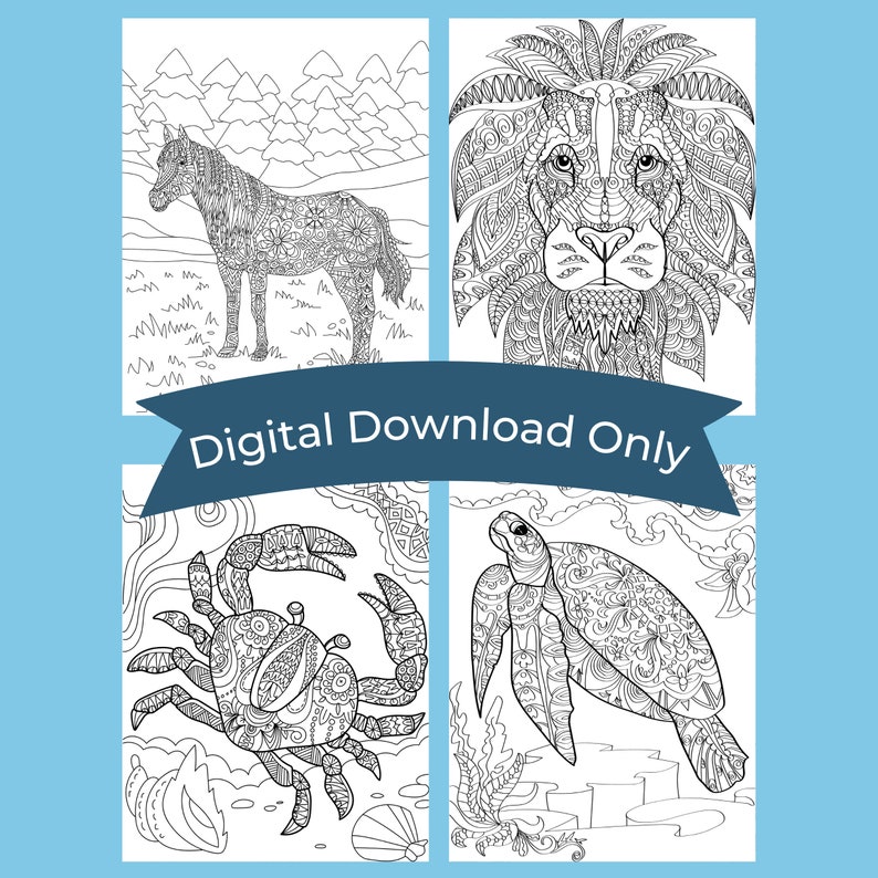 20 Beautiful Mosaic Animal Coloring Pages - Stunning Designs for Adults ...