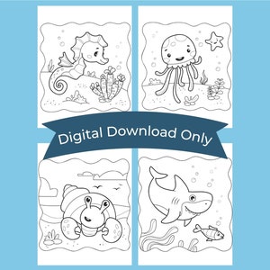 Cute Under the Sea Coloring Pages! Adorable Sea Animal Printables for ...