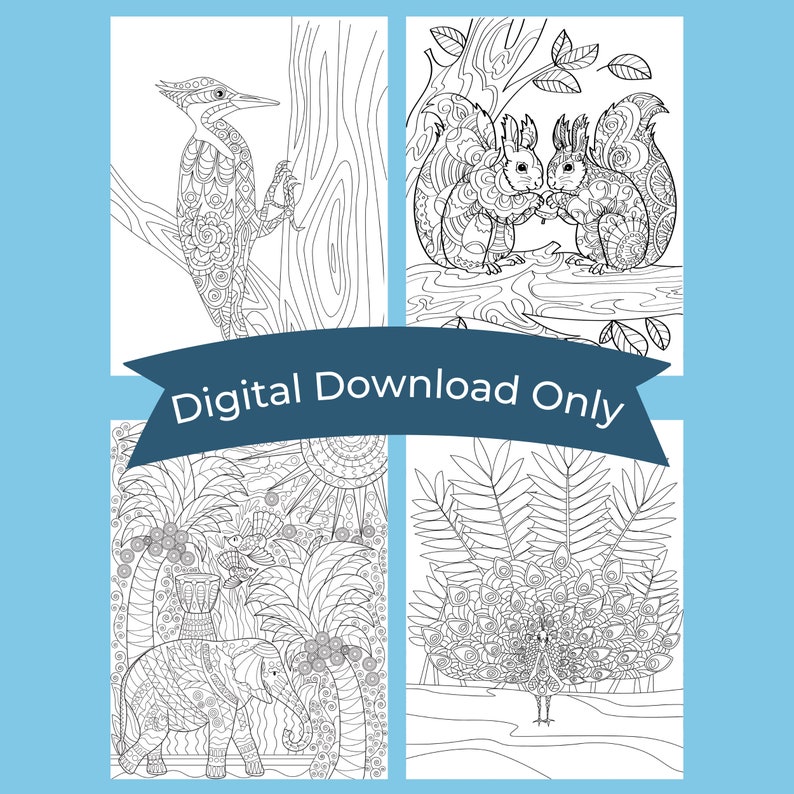 20 Beautiful Mosaic Animal Coloring Pages Stunning Designs for Adults ...