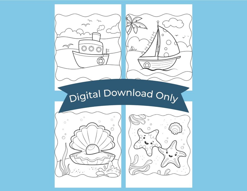 Cute Under the Sea Coloring Pages! Adorable Sea Animal Printables for ...