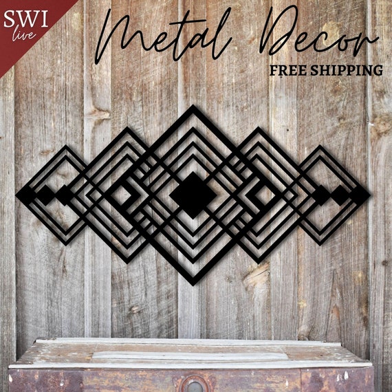 Metal Line Art Geometric Wall Art Minimalist Wall Art - Etsy