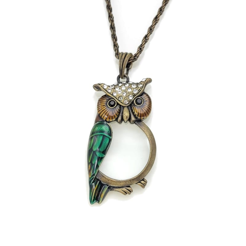 Vintage Glass Owl Pendant - Etsy