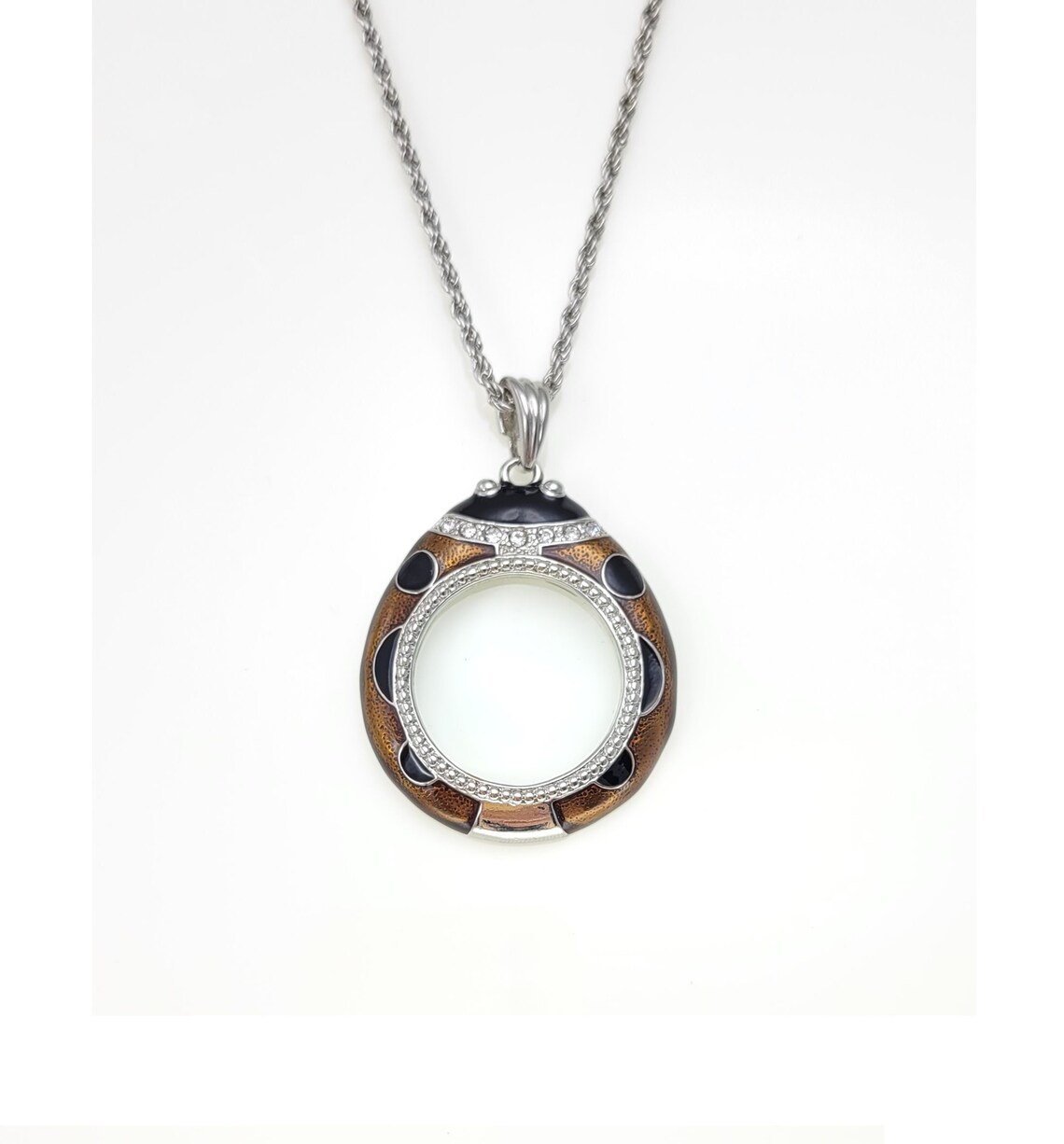 Ladybug Magnifying Glass Pendant Necklace, Magnifier Necklace, Gift for ...