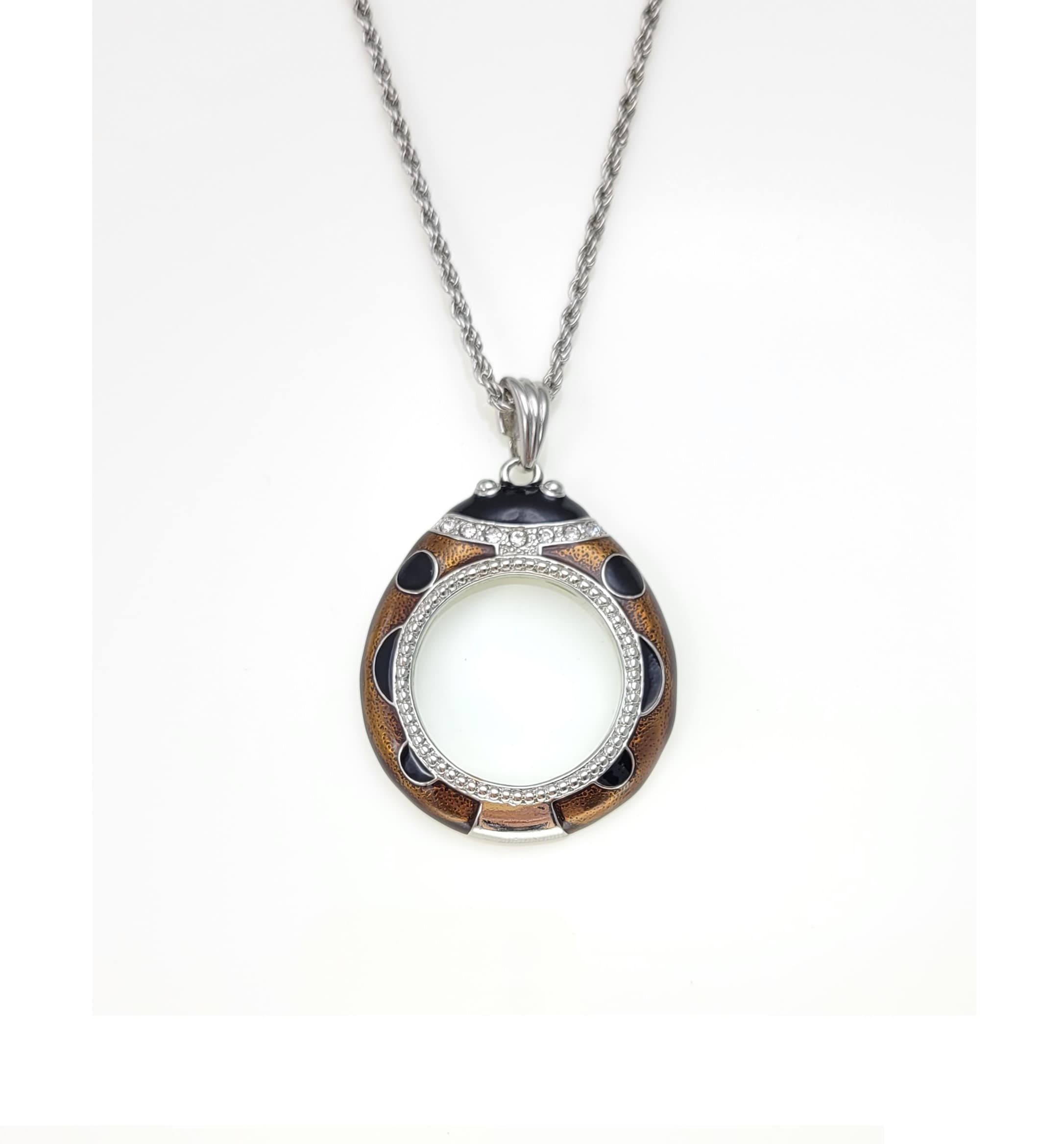 Ladybug Magnifying Glass Pendant Necklace, Magnifier Necklace, Gift for ...