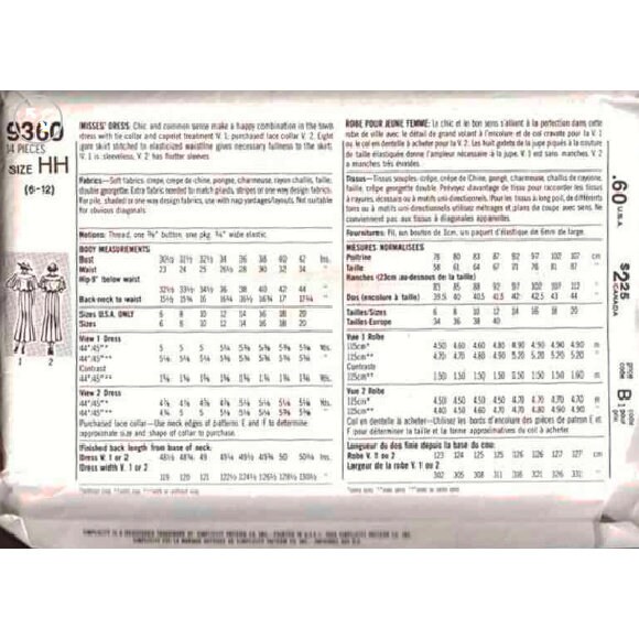 Vintage ©1988 Simplicity 9360 60th Anniversary Pattern for - Etsy