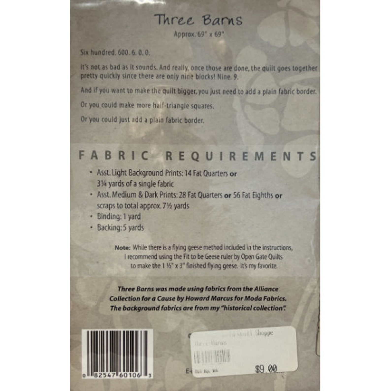 Miss Rosie’s Quilt Co. Quilt Pattern - Three Barns - Size 69" X 69" - Etsy