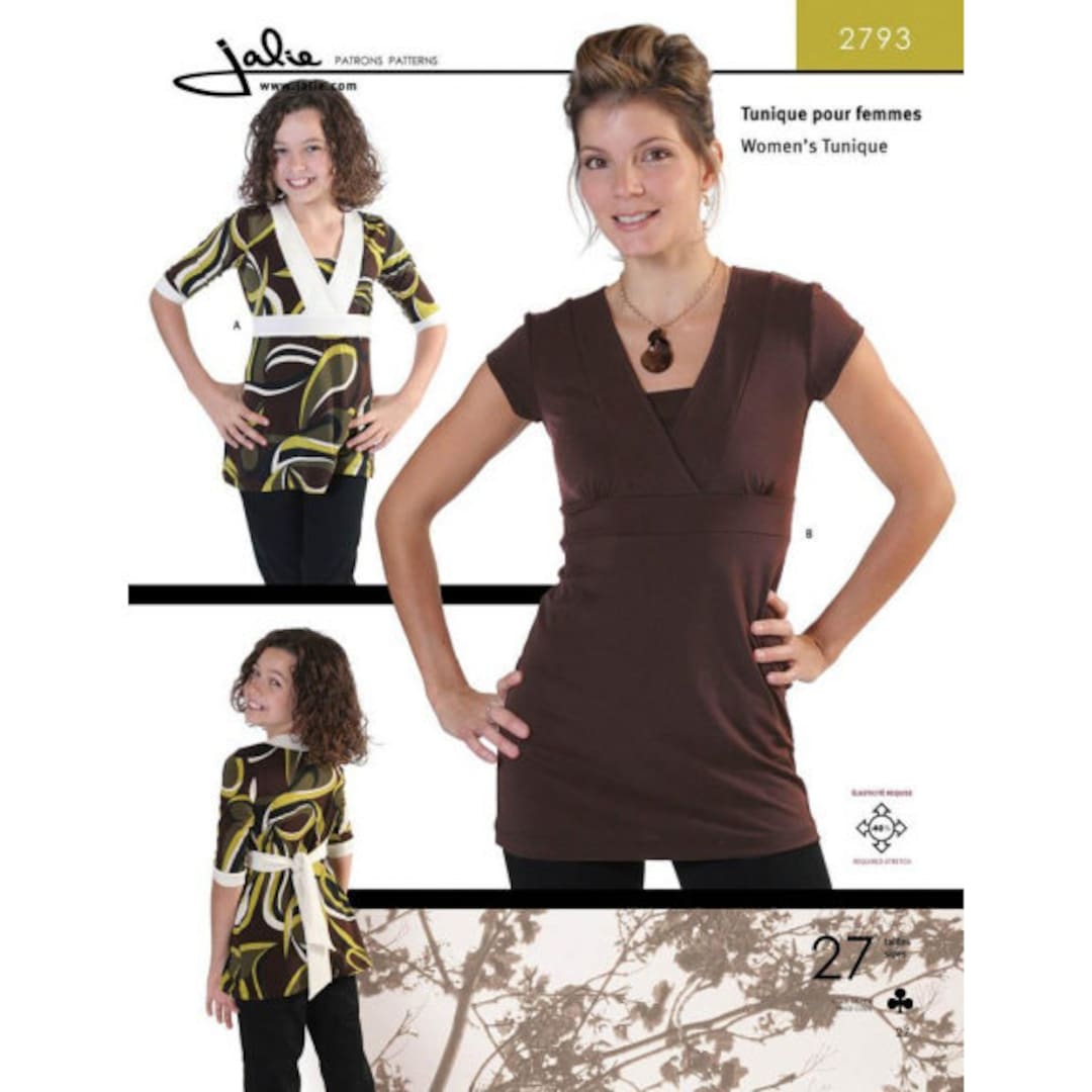 JALIE 2793 Sewing Pattern Empire-waist Tunic or Dress 27 Sizes Included ...