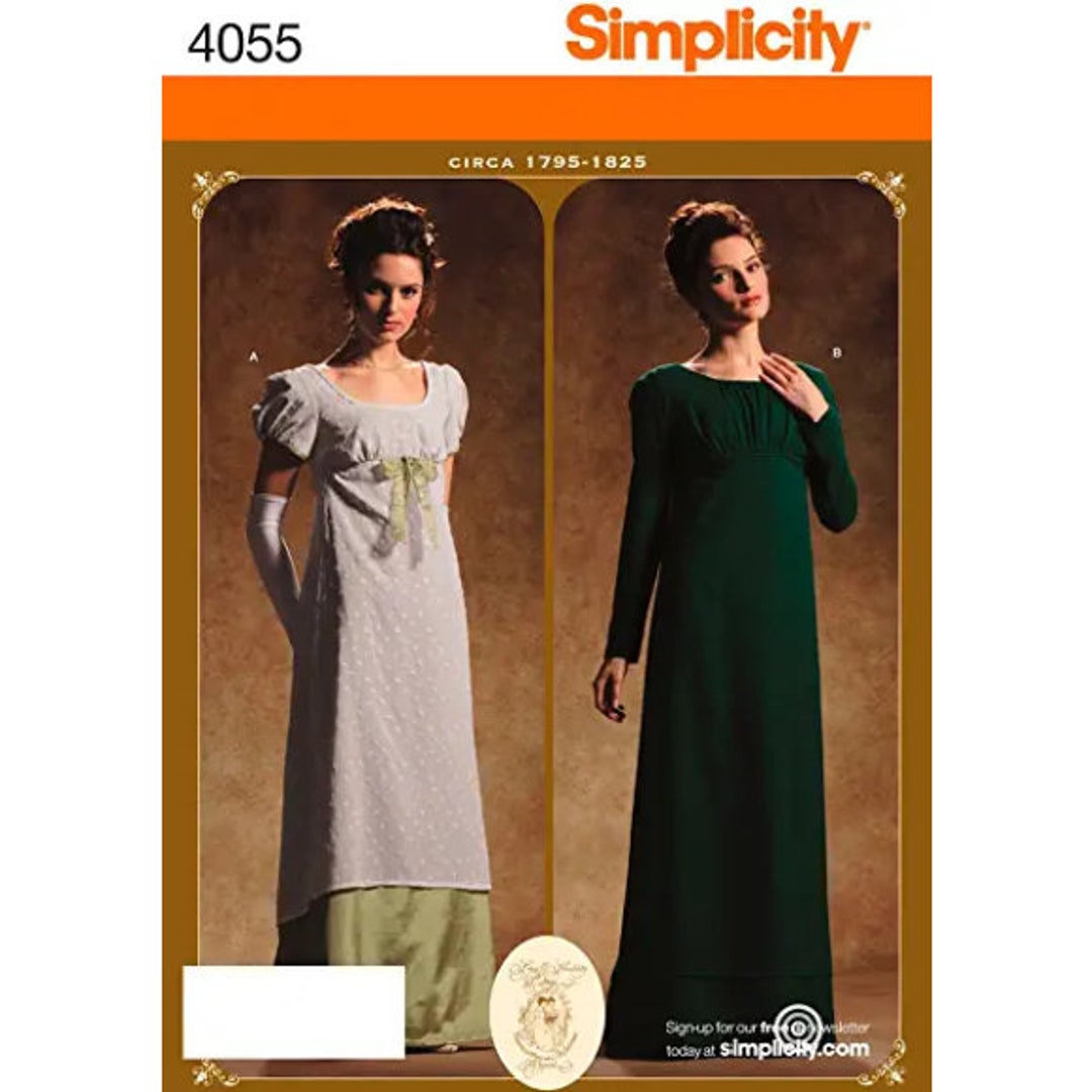 Simplicity 4055 Sewing Pattern Historical Regency Dresses - Etsy