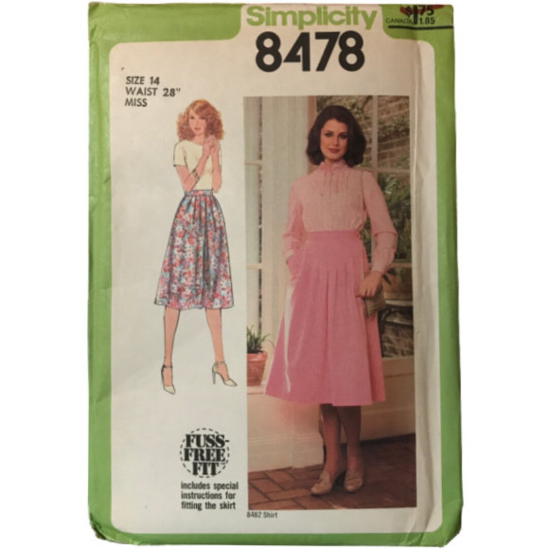 Vintage ©1978 Simplicity 8478 - Ladies Skirt. Size 14 - Etsy