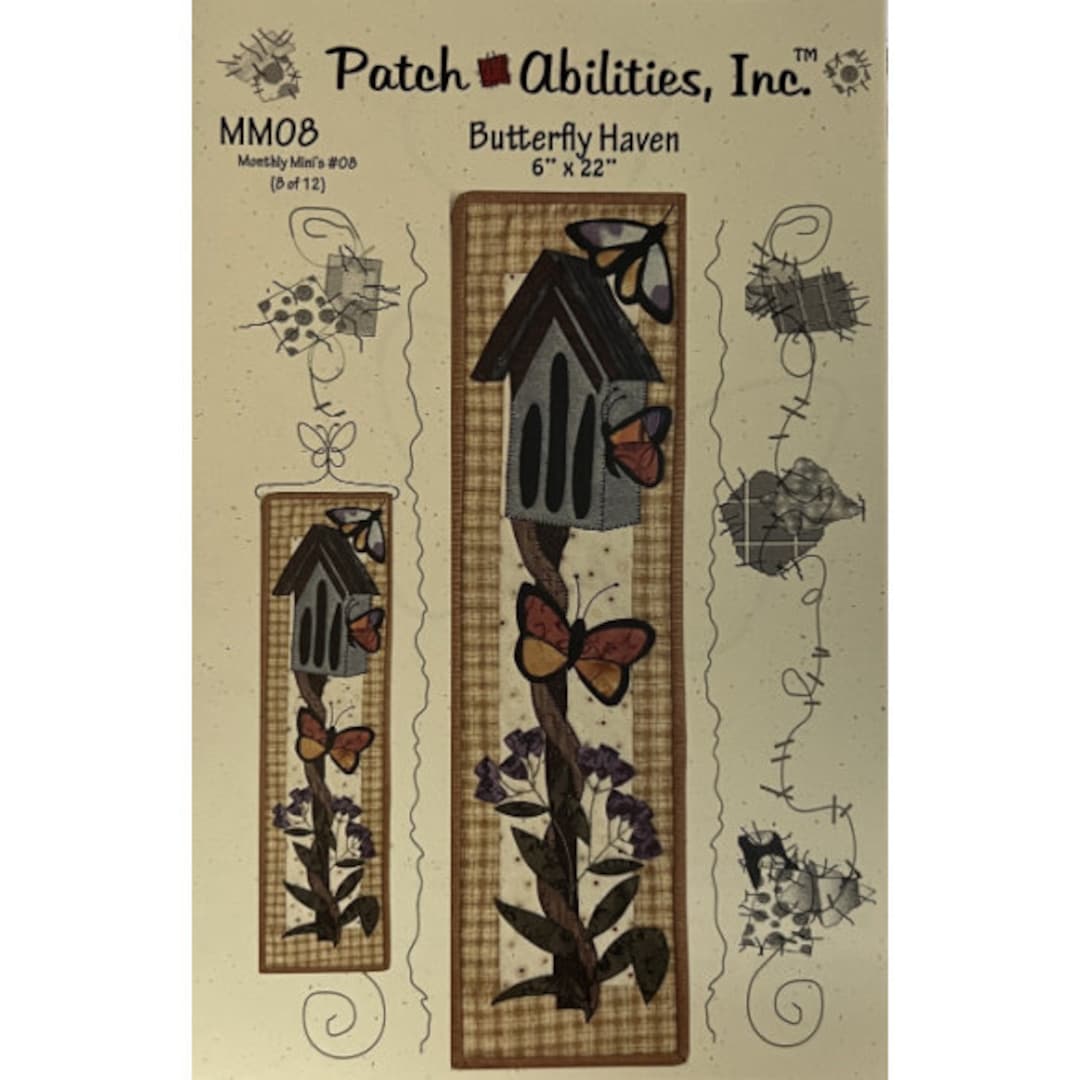 Patch Abilities Quilt Pattern Butterfly Haven Size 6 X 22 - Etsy