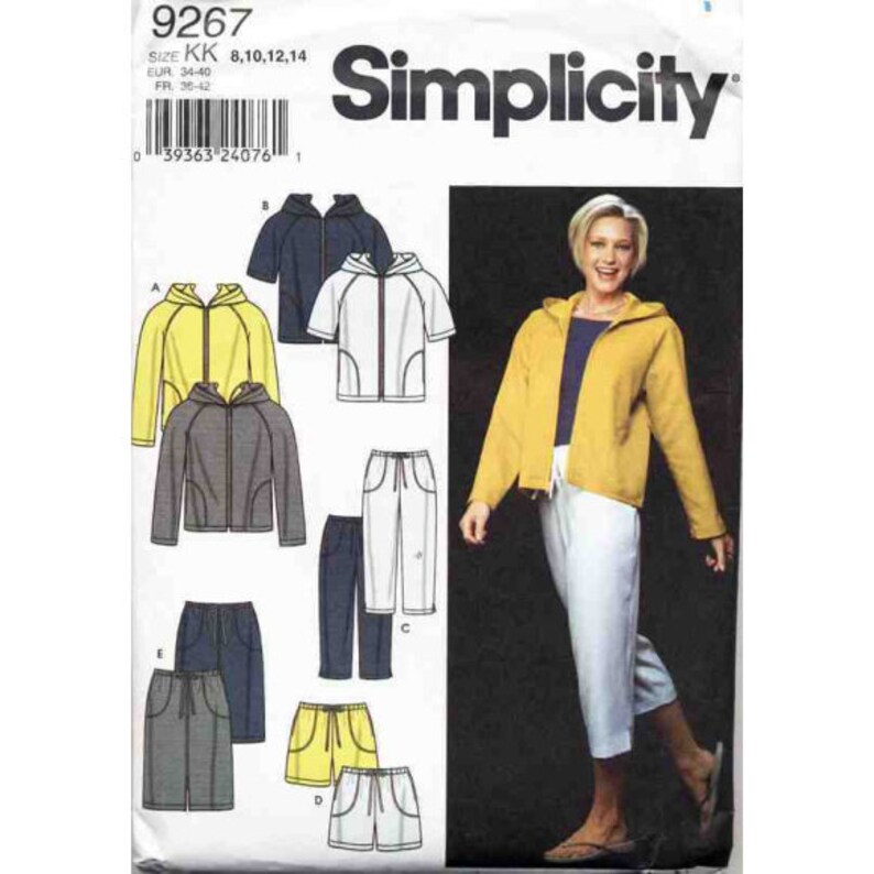 Vintage Simplicity 9267 Sewing Pattern: Misses' Jacket, Pants, Shorts ...