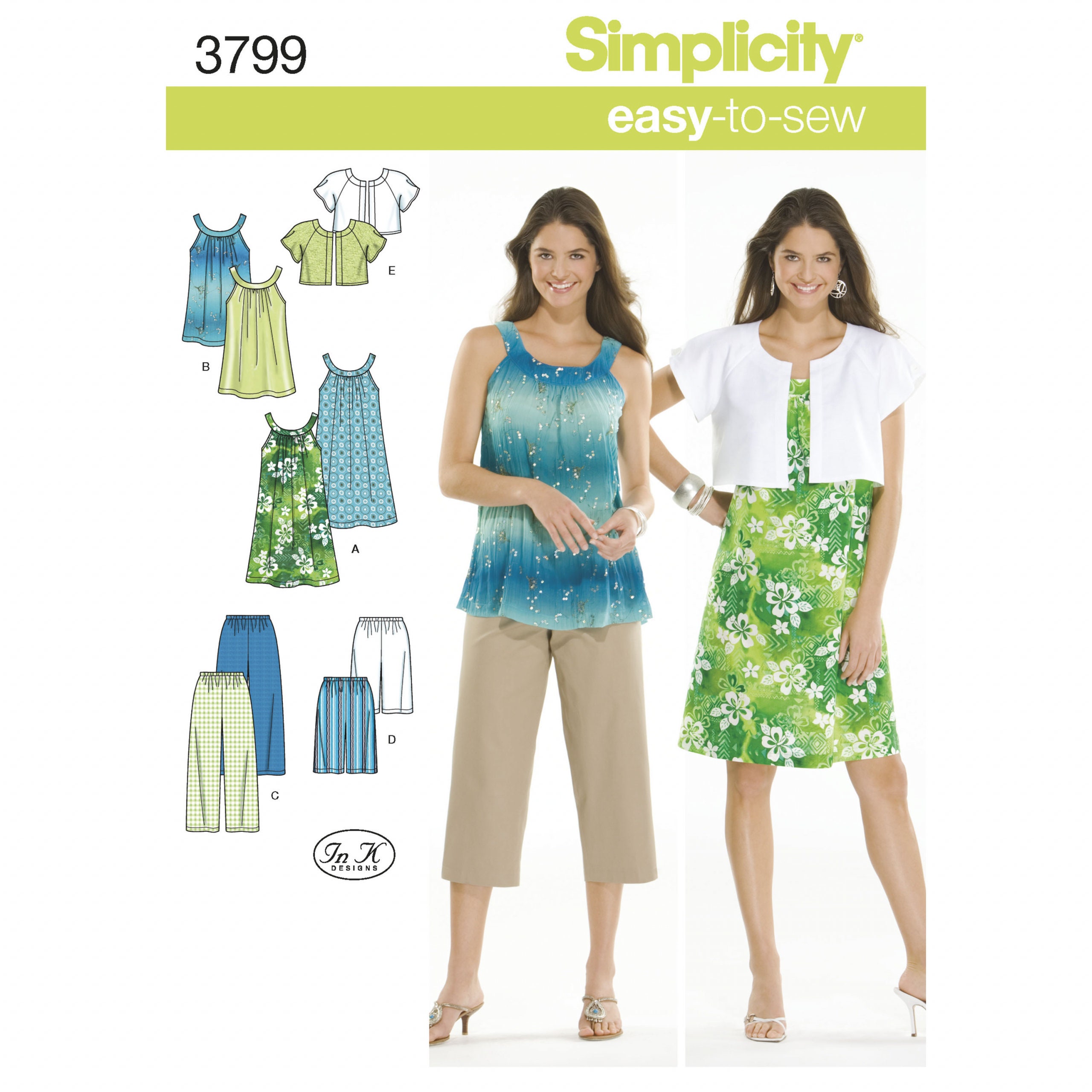 Simplicity 3799 Sewing Pattern misses Dress Tunic Pants - Etsy