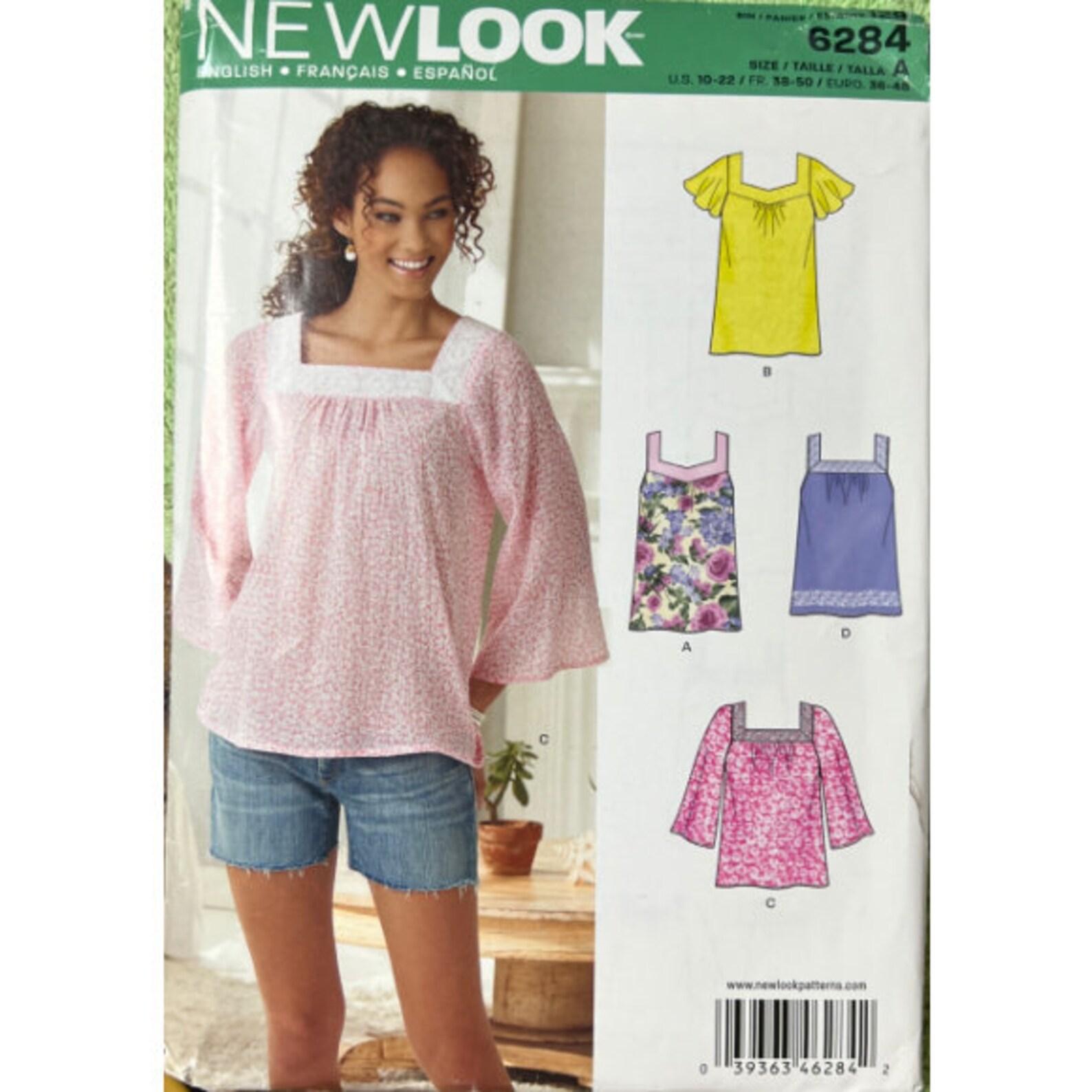 New Look 6284 Sewing Pattern Misses' Pullover Top in Two Lengths - Size ...