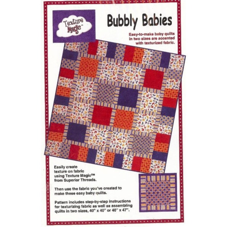 Texture Magic Quilt Pattern Bubbly Babies by Superior - Etsy