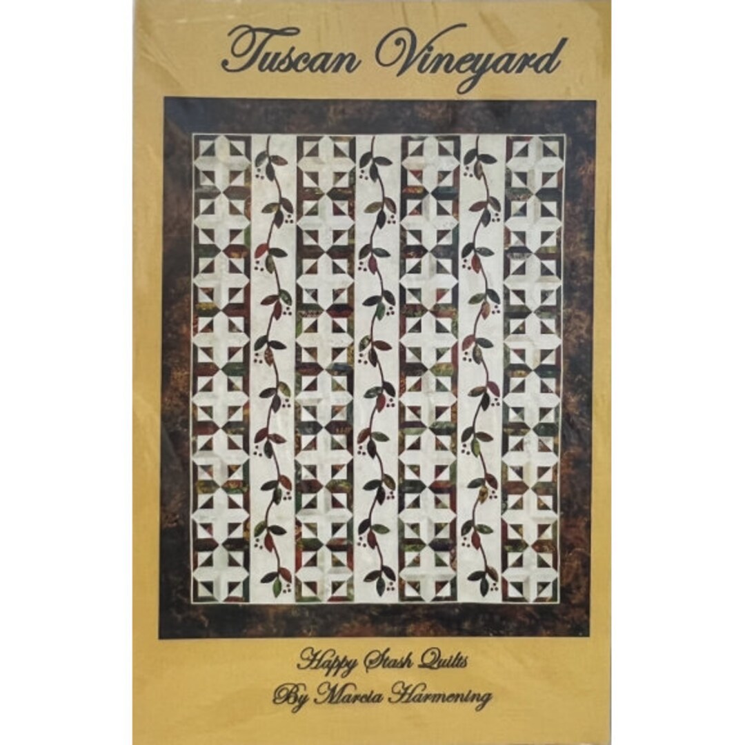 Happy Stash Quilt Pattern - Tuscan Vineyard - Size 74.5" X 92" - Etsy