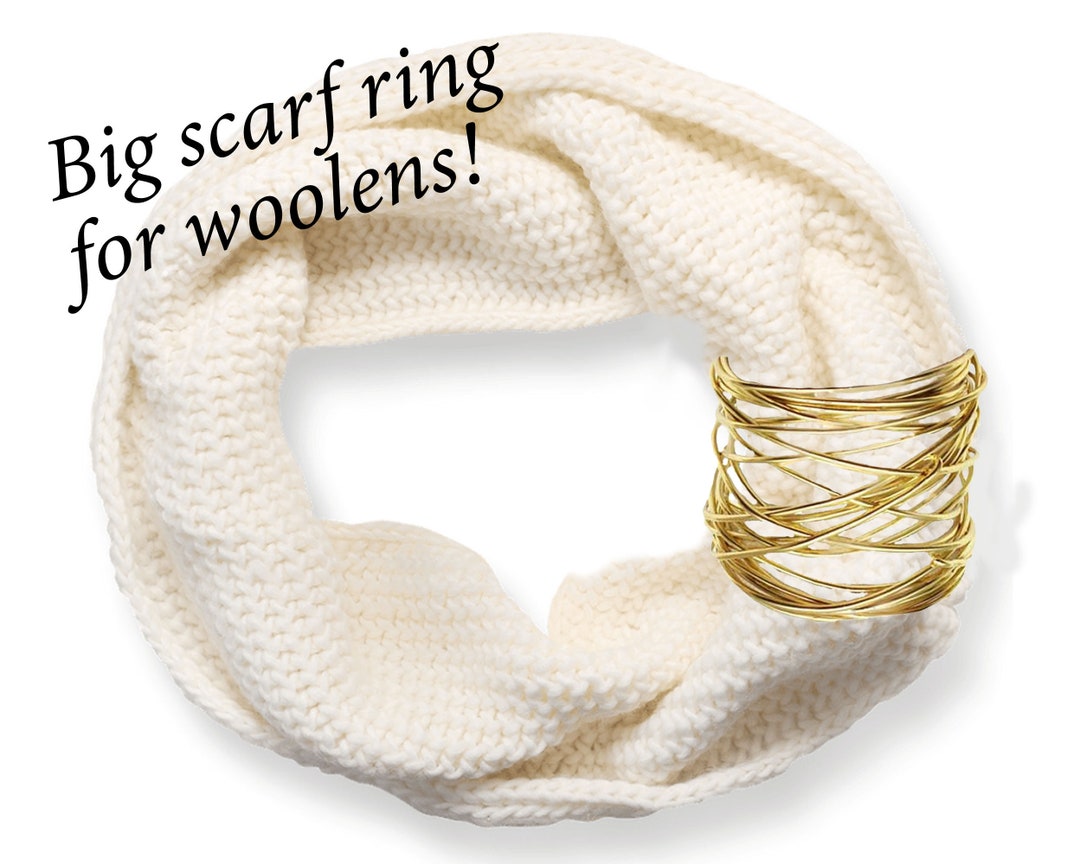 This BIG Abstract Scarf Ring Holds a Pashmina or Shawl in Place Without ...