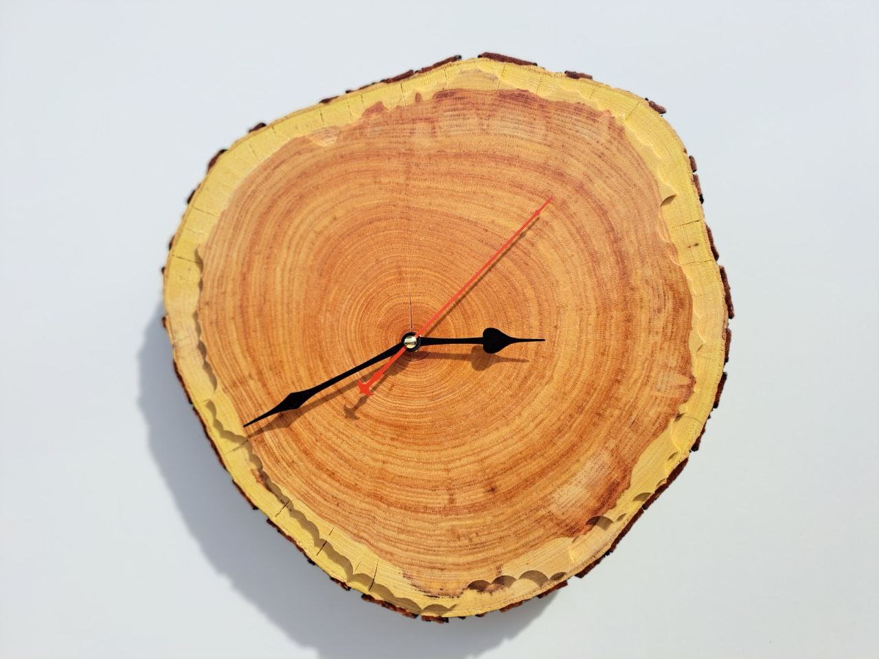 Wood Slice Clock Farmhouse Clock Rustic Wall Clock Wooden - Etsy