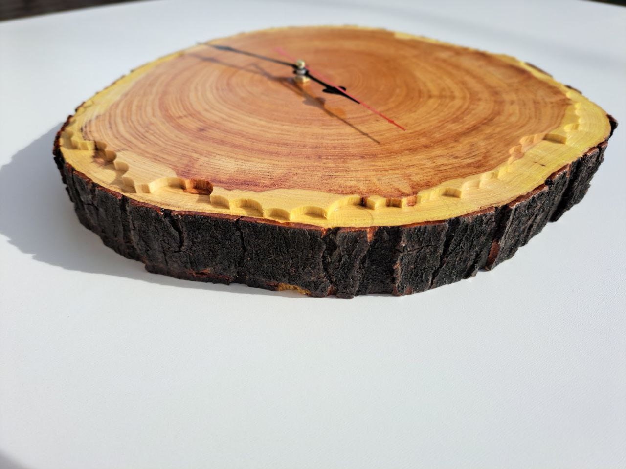 Wood Slice Clock Farmhouse Clock Rustic Wall Clock Wooden - Etsy