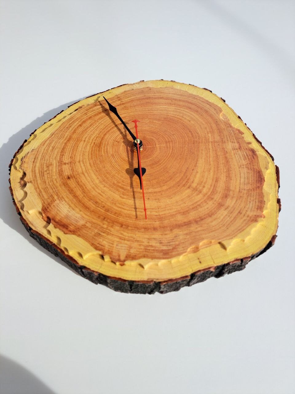 Wood Slice Clock Farmhouse Clock Rustic Wall Clock Wooden - Etsy