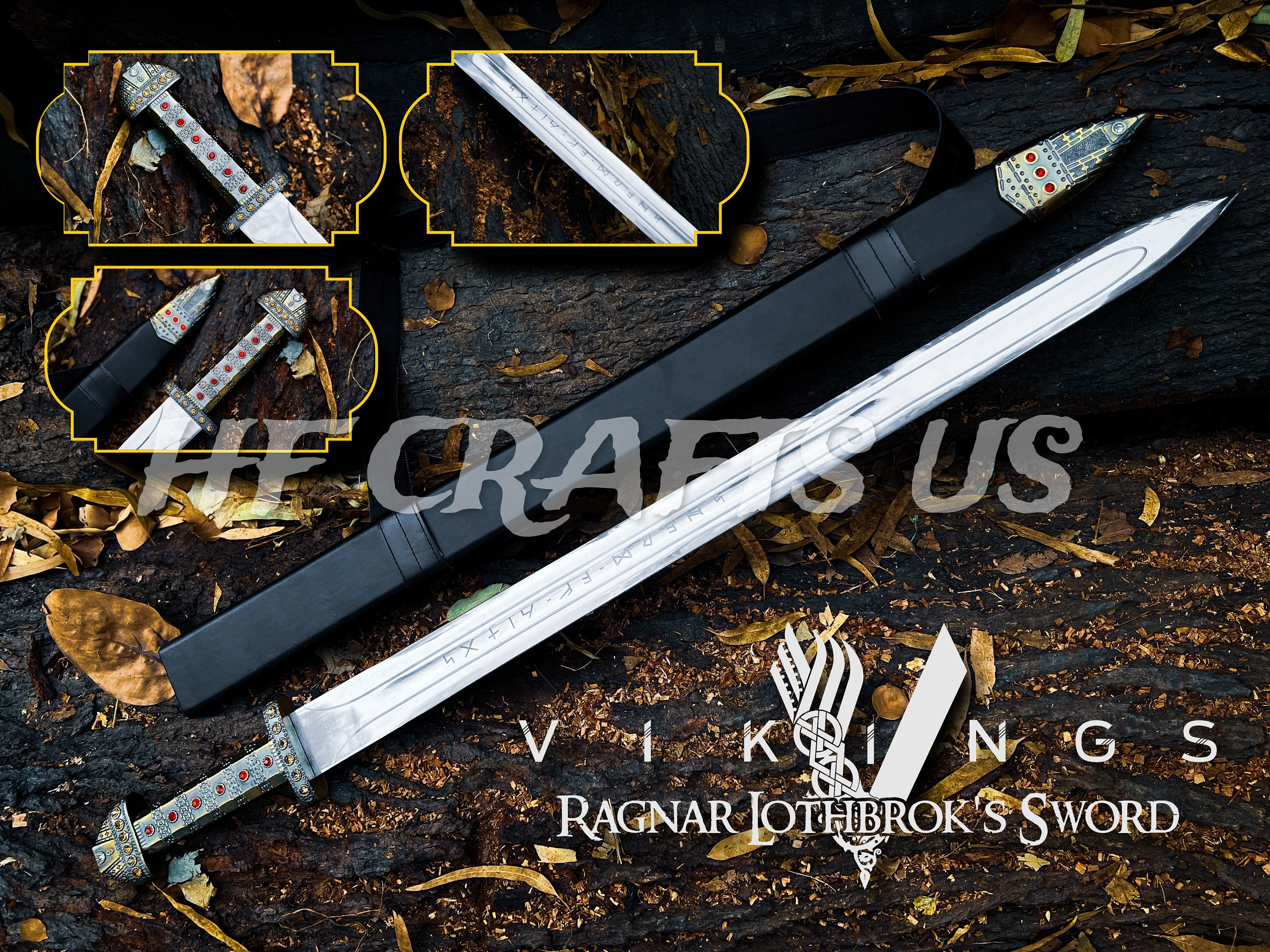 Viking Sword of King Ragnar Lothbrok, Vikings Ragnar,battle Ready ...