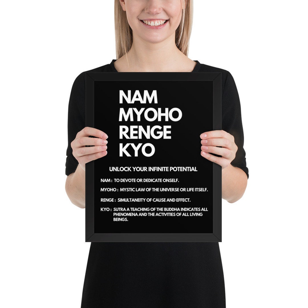 Framed Wall Art Nam-myoho-renge-kyo With Its Meaning - Etsy