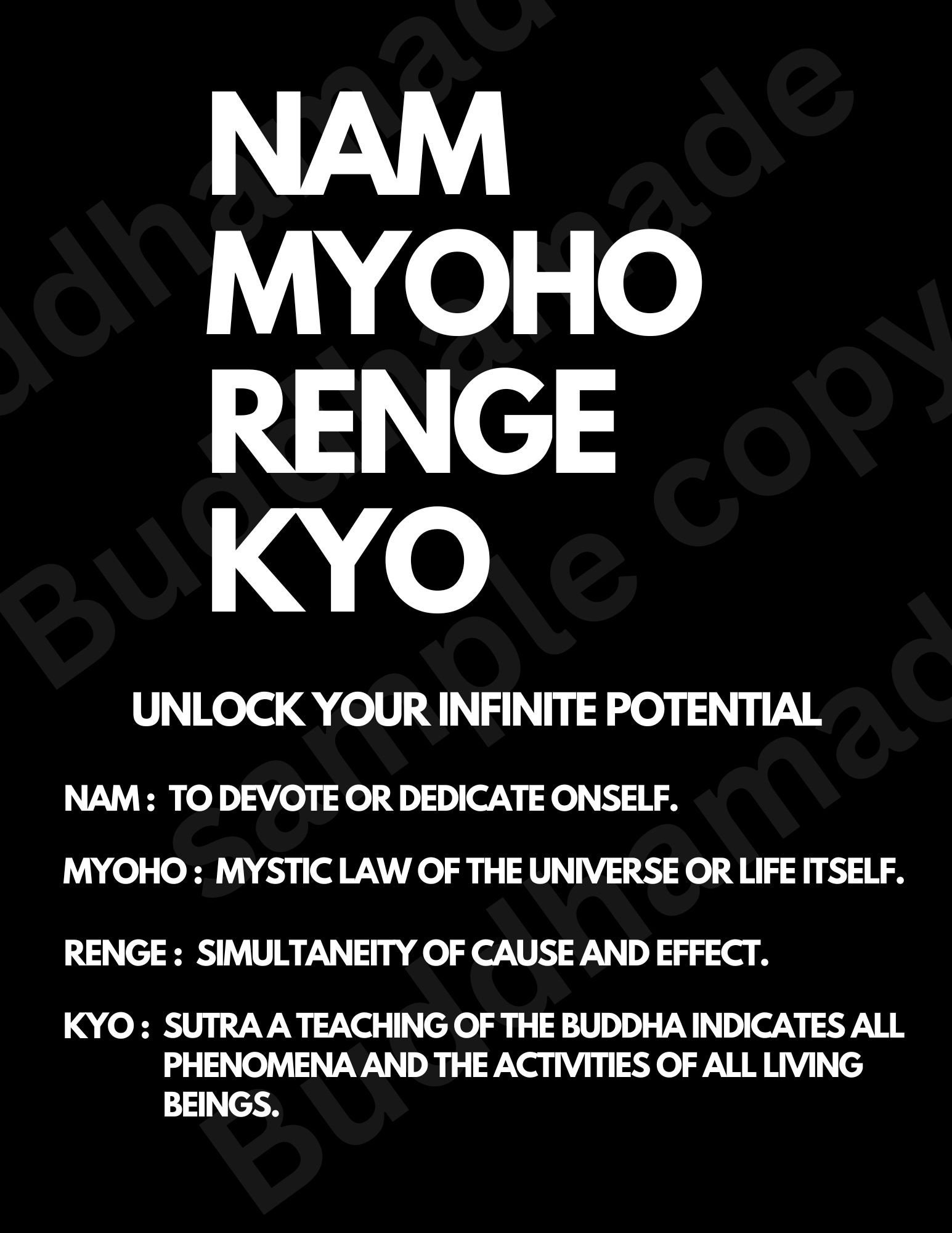 Printable Wall Art Nam-myoho-renge-kyo With Its Meaning in High ...
