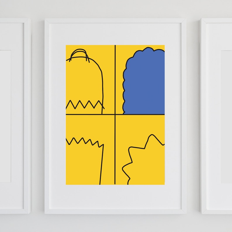 The Simpsons Inspired Print, Instant Download, Minimalist Poster - Etsy ...