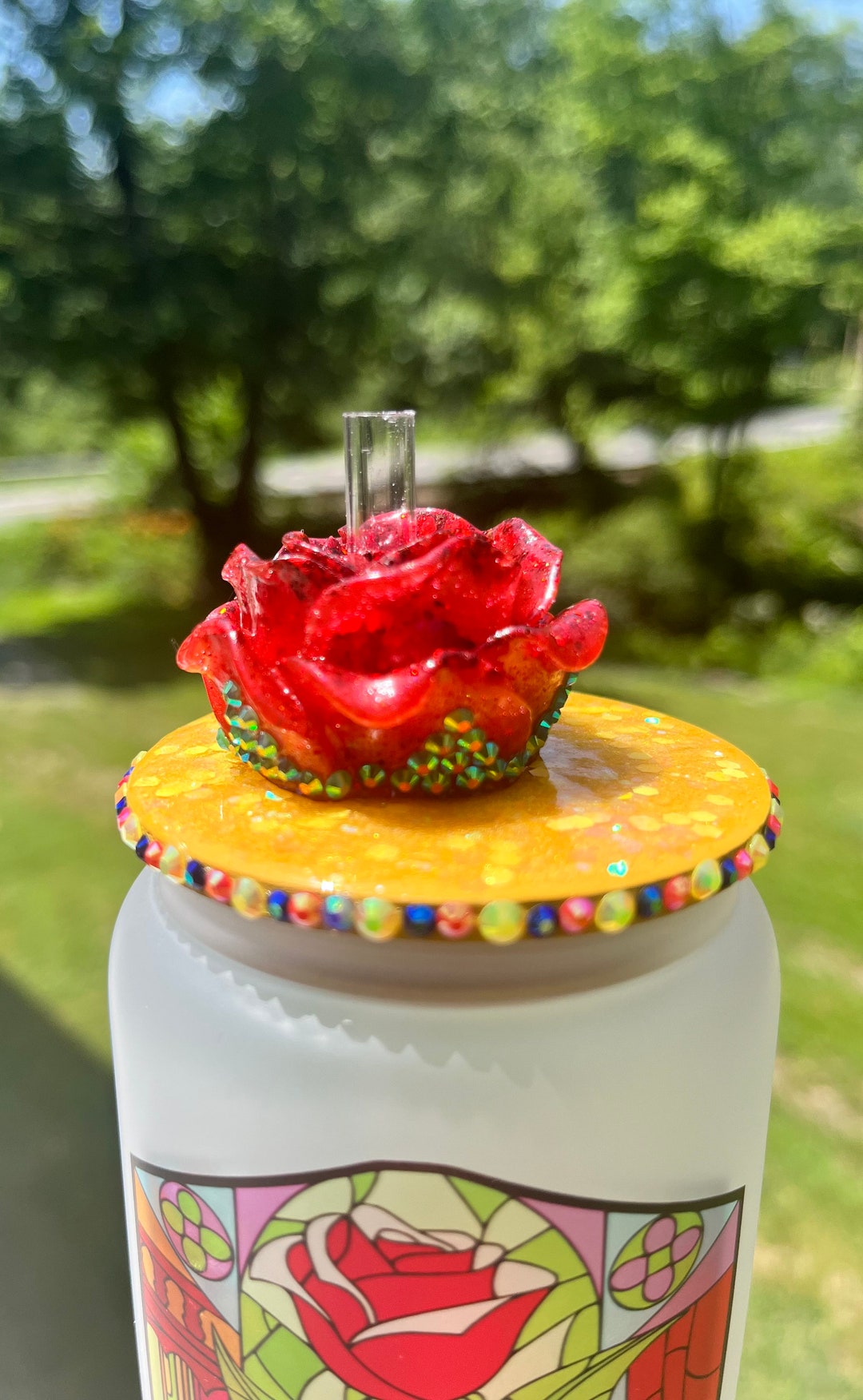 Rose Straw Topper - Etsy