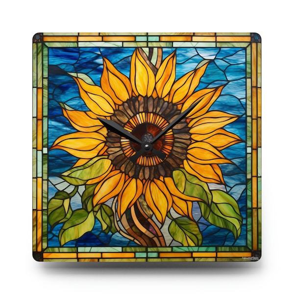 Stained Glass Clock - Etsy