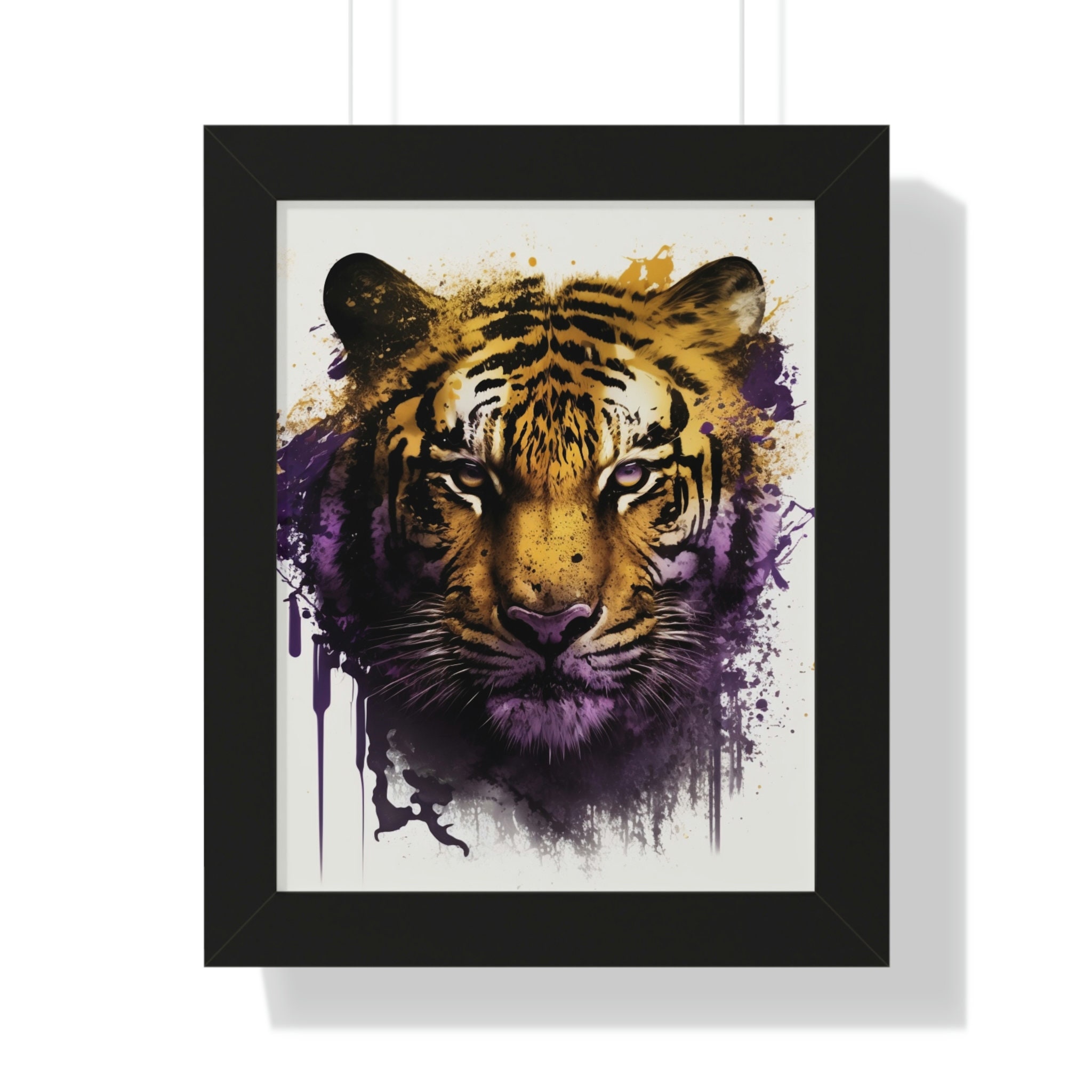 Tiger Face Framed Vertical Poster, Wall Art, Framed Print, Wall Decor ...