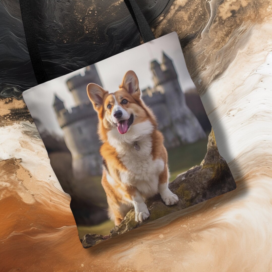 Corgi Tote Bag, Laptop Bag, Trip Toy Tote, Gift for Welsh Corgi Mom ...