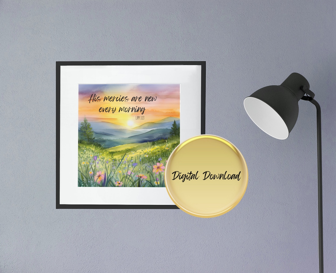 Watercolor Bible Verse Digital Download Printable, Scripture Wall Art ...
