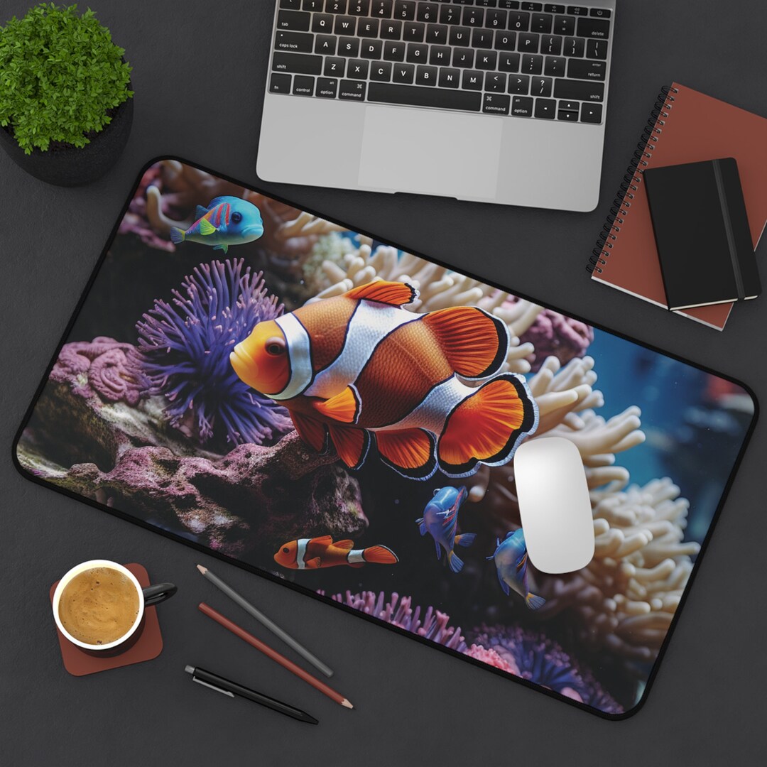 Desk Mat - Clown Fish - Gamers Mat - 3 Sizes - Large Custom Mouse Pad ...