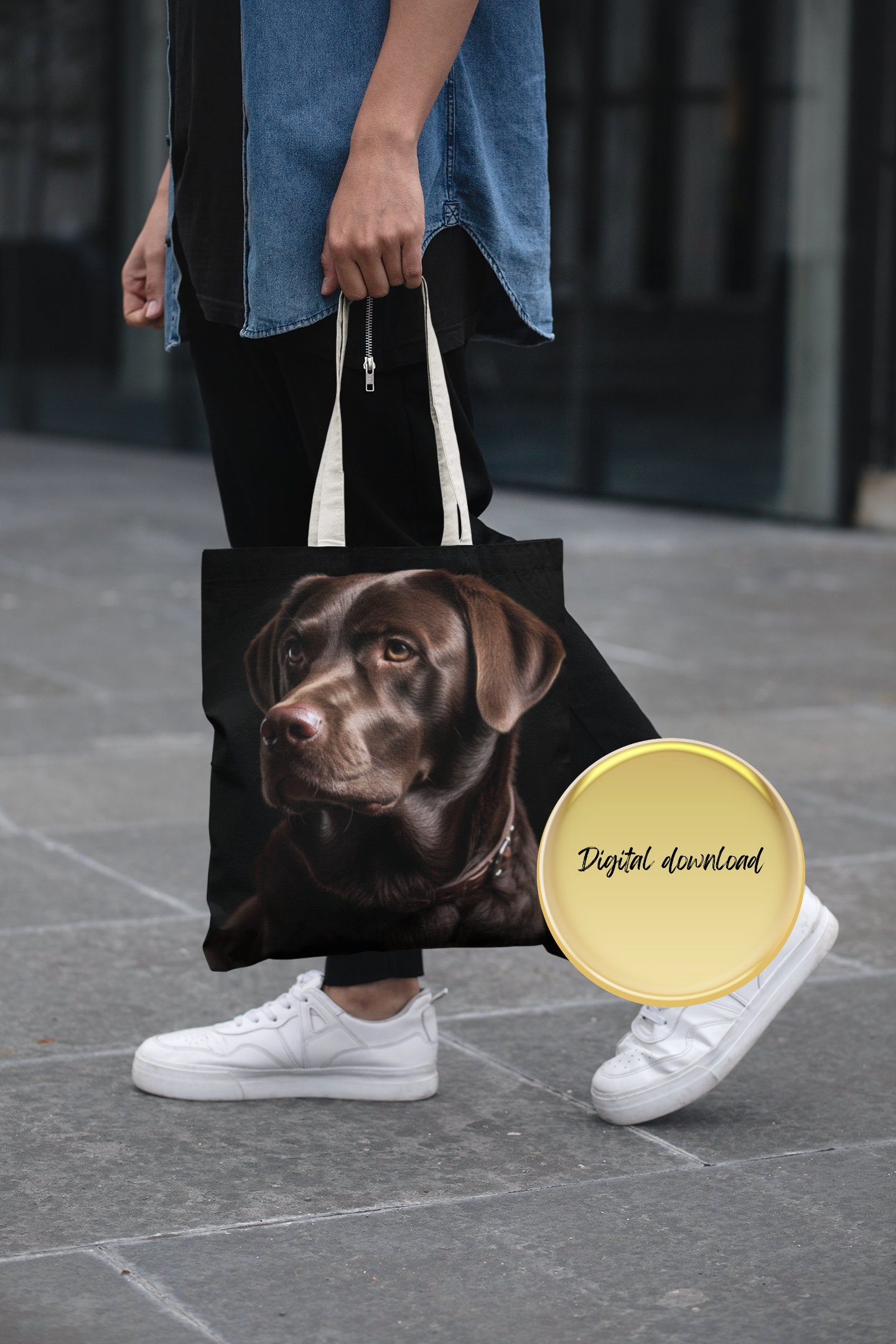 Chocolate Labrador Portrait Digital Download Bundle, Gift for Man Cave ...