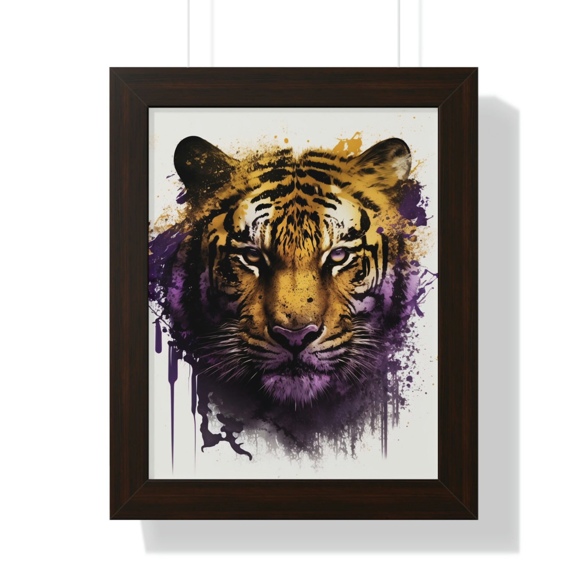 Tiger Face Framed Vertical Poster, Wall Art, Framed Print, Wall Decor ...