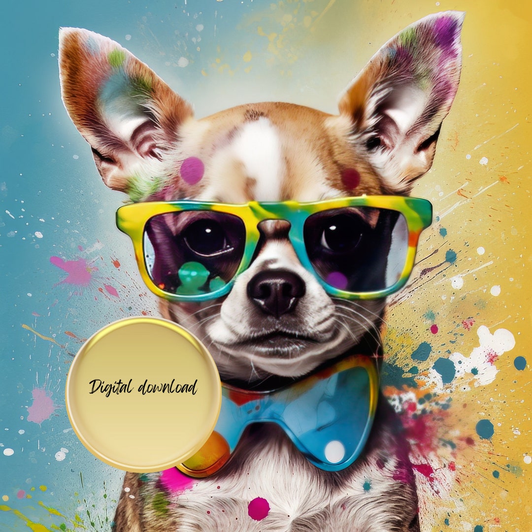 Chihuahuas, Party Animal, 8 Digital Download Bundle, Printable Files ...