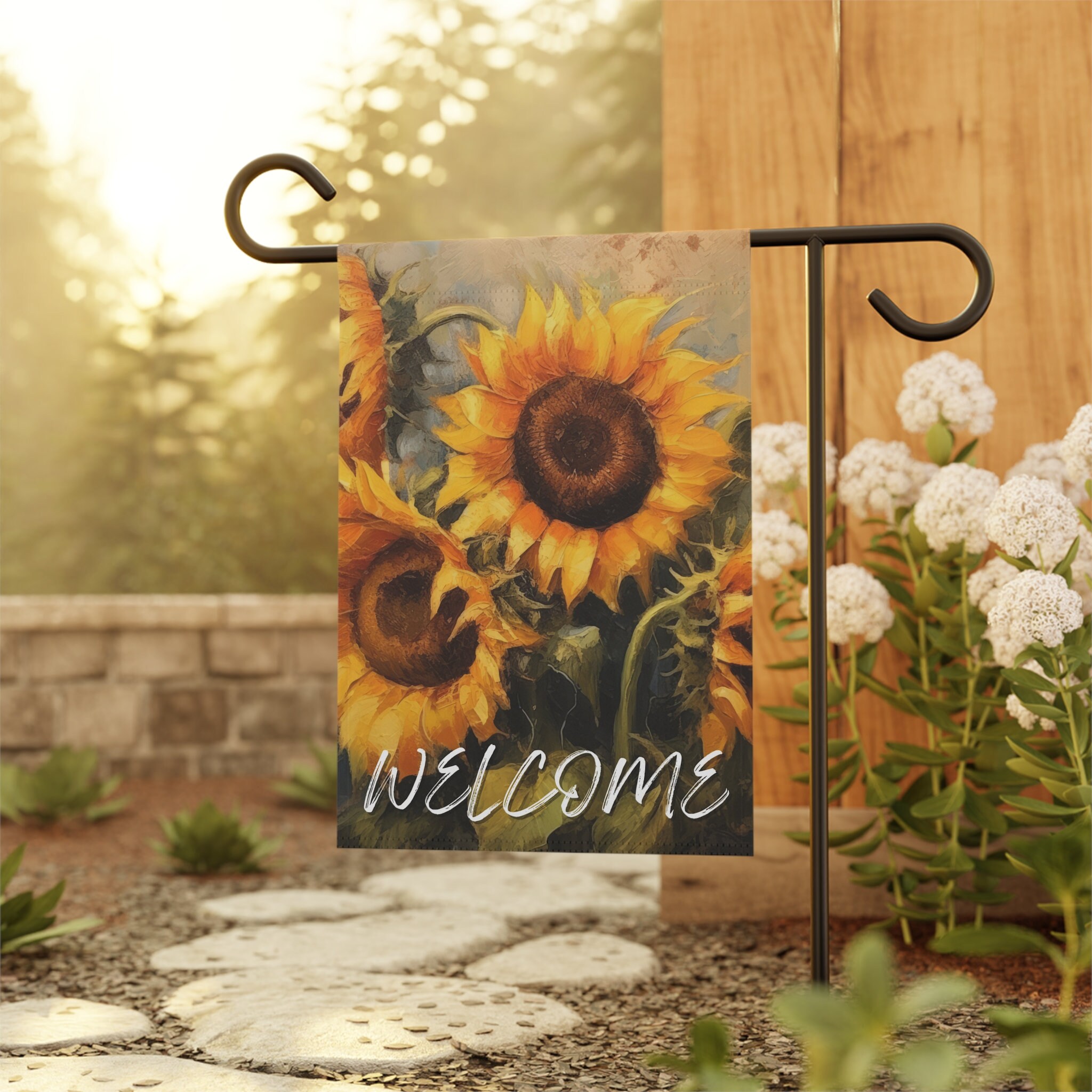 Welcome Yard Flag Sunflowers Banner Homewarming Gift Unique - Etsy