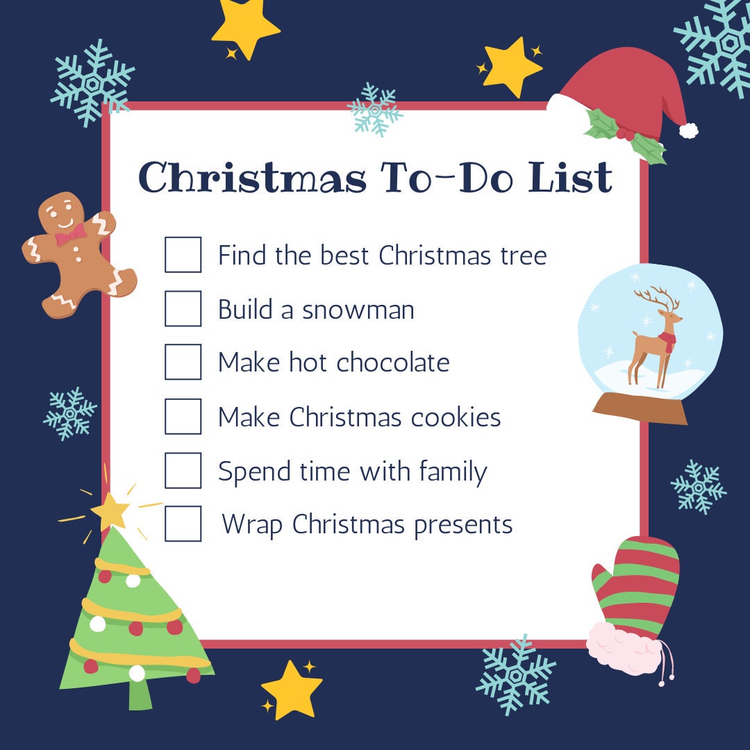 Christmas To-do List - Etsy