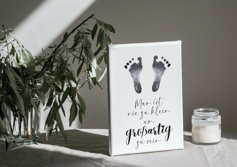 Baby Footprint Picture - You Are Never Too Small to Be Great - Newborn ...