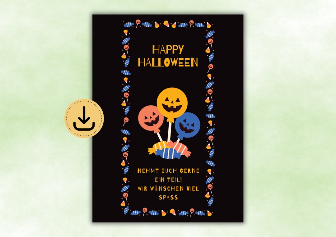 Halloween Schild, Süßes vor der Tür, Ein Teil pro Person ...