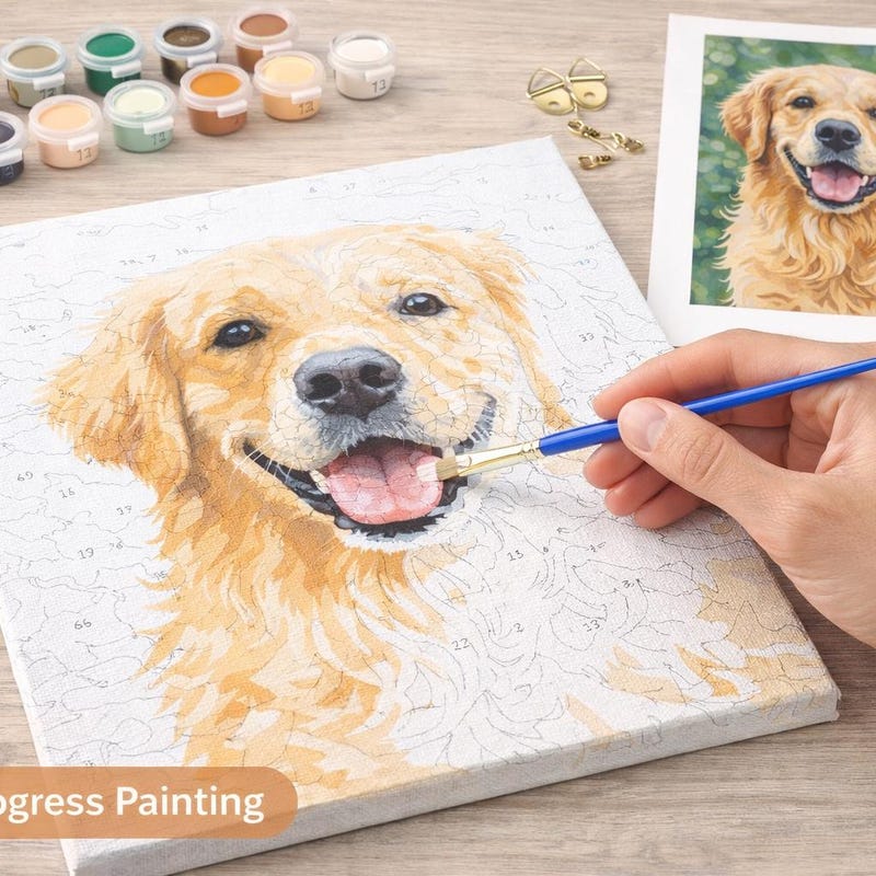 Paint by Number Dog - Etsy