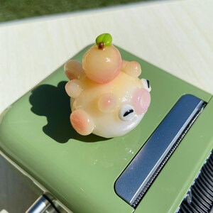 Peach Puffer Fish Desk Friend Polymer Clay Desk Friends Artisan Desk ...