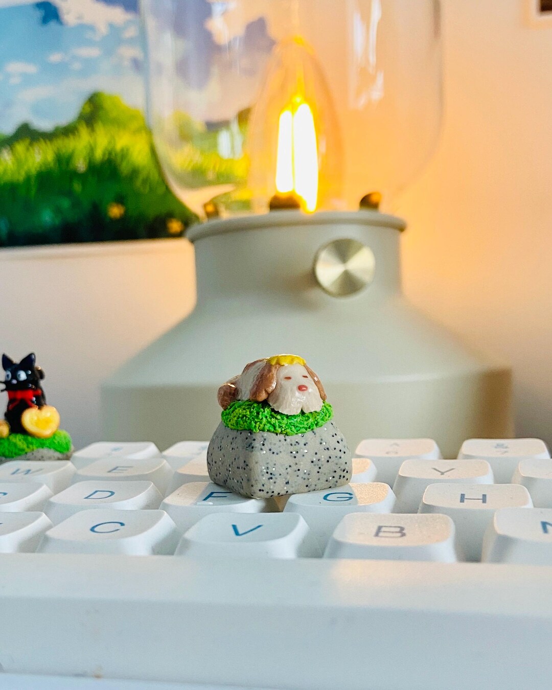 Heen the Dog Keycap Studio Ghibli Keycap Artisan Keycap Howl's Moving ...