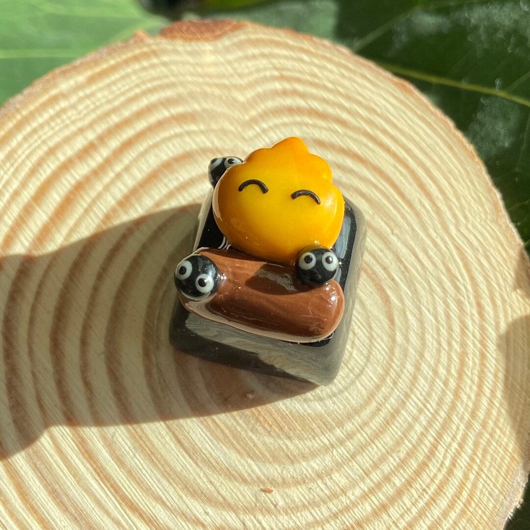 Keycap Calcifer Studio Ghibli, Howl's Moving Castle, Handmade Keycap ...